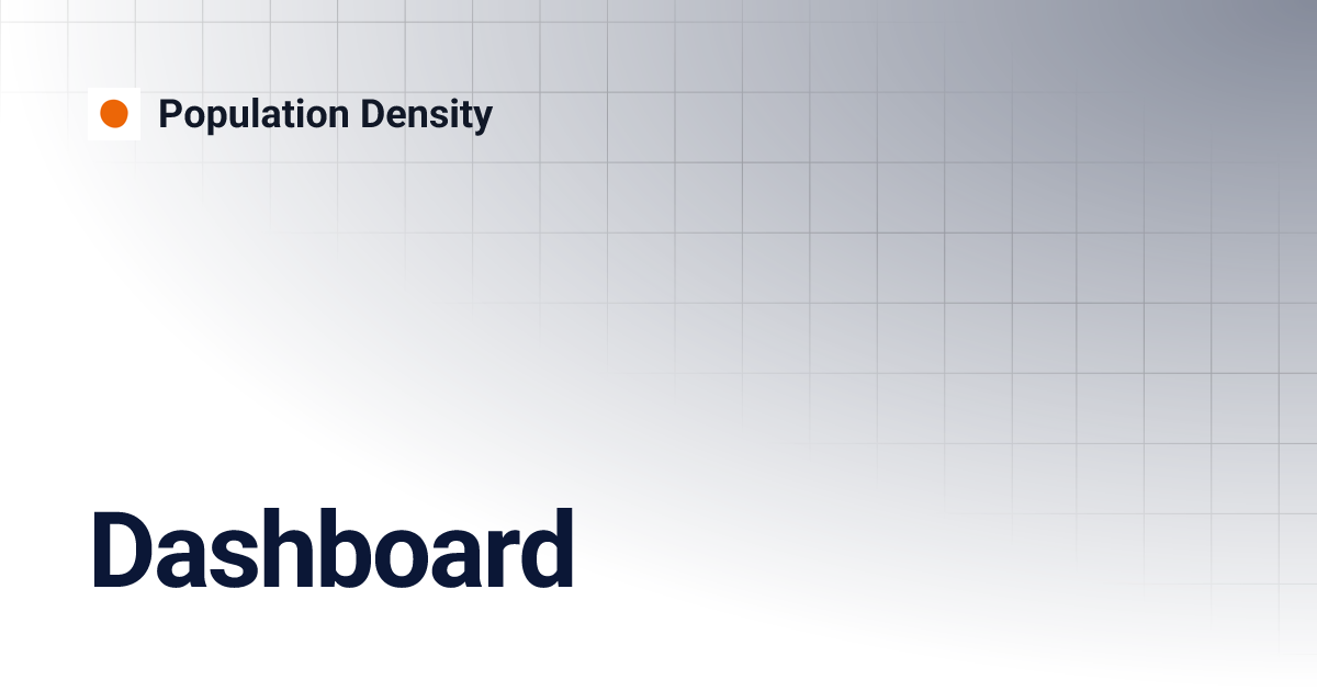 Dashboard | Population Density
